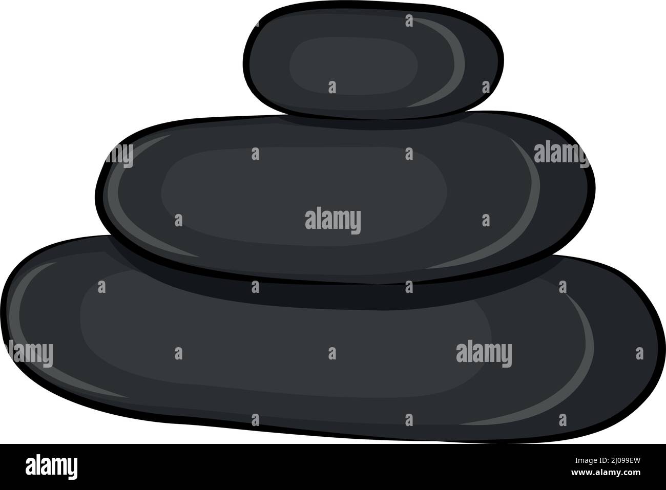 Isolated stack of rocks spa flat design icon Vector Stock Vector Image ...