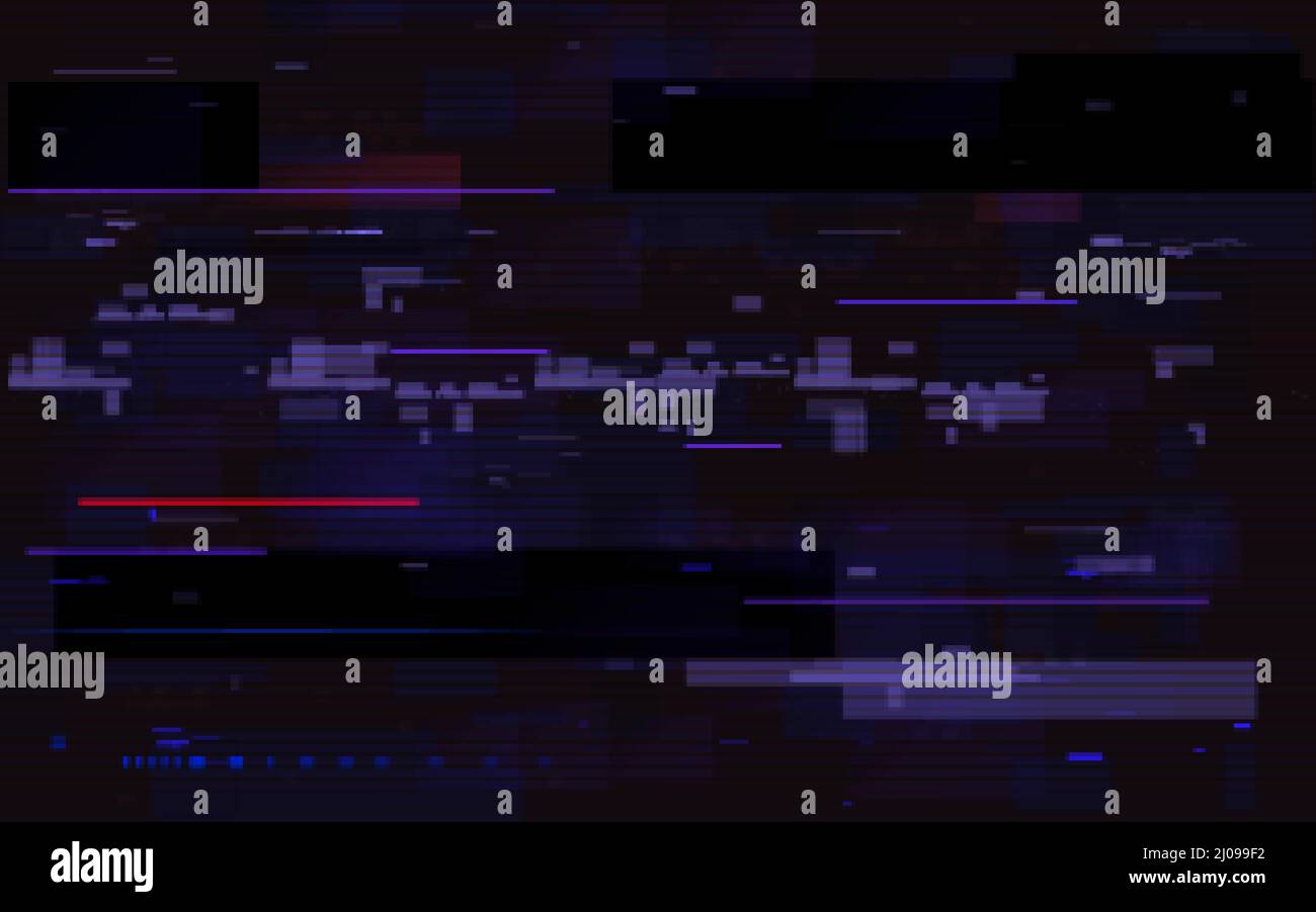 Glitch effect. Digital video error with random shapes. Dynamic broken ...