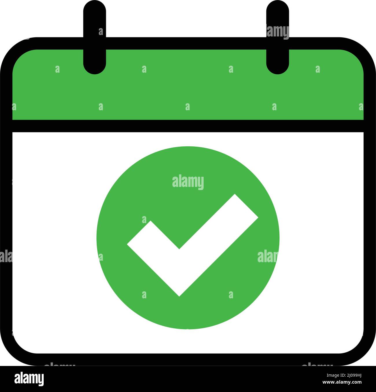 A check mark icon on the calendar. Availability of schedule. Reminders ...