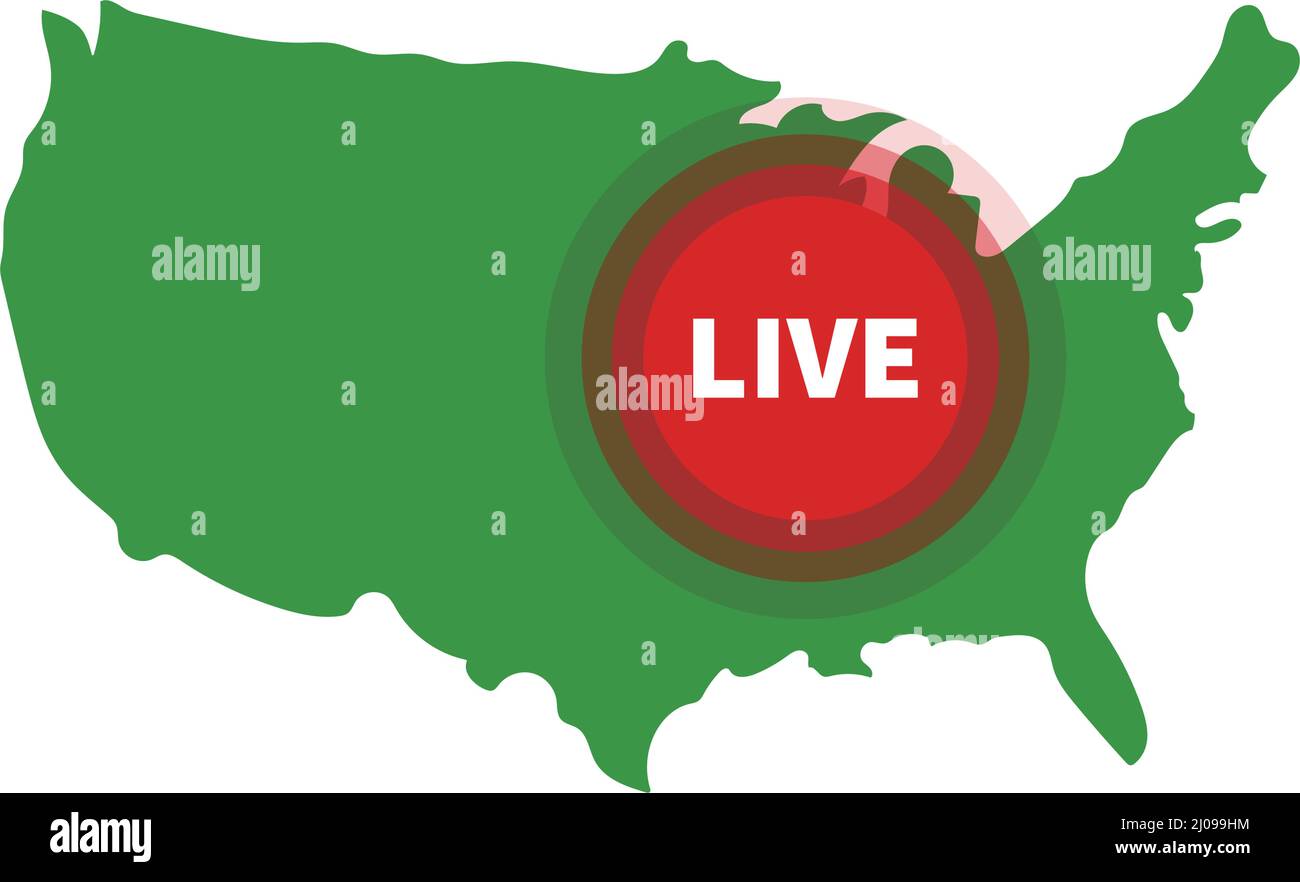 Live streaming from the Americas. Live broadcast. Vector. Editable ...