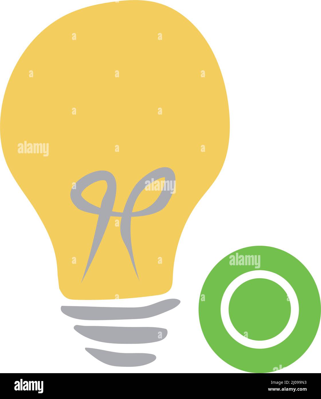 Light bulbs and correct answer marks. Editable vector Stock Vector ...