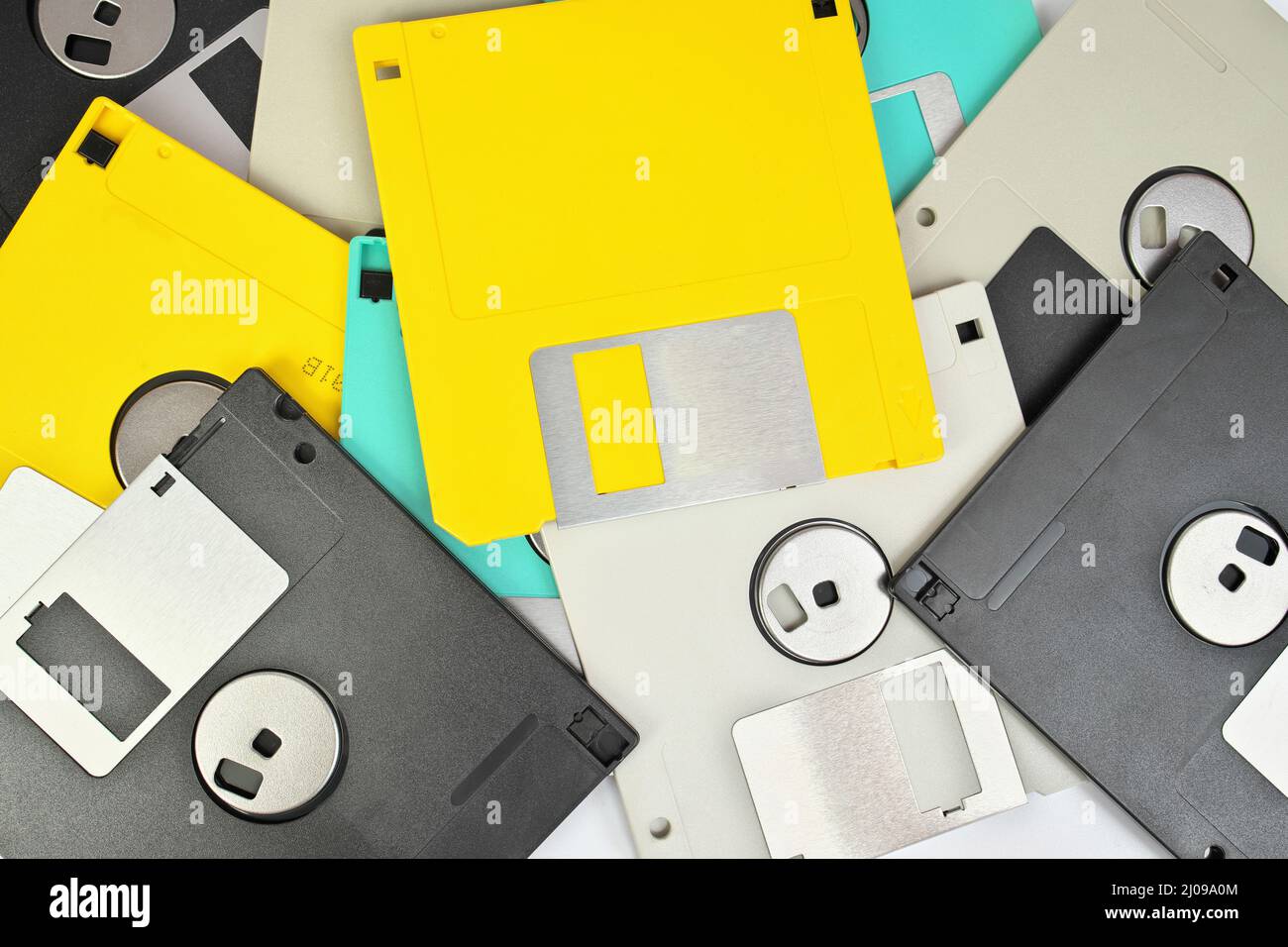 Full Frame Close up of 3.5 Inch Floppy disks for background. Retro ...