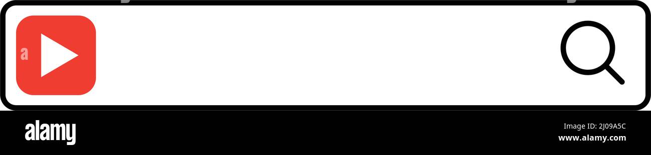 Search bar icon for video. Search box. Editable vector Stock Vector ...