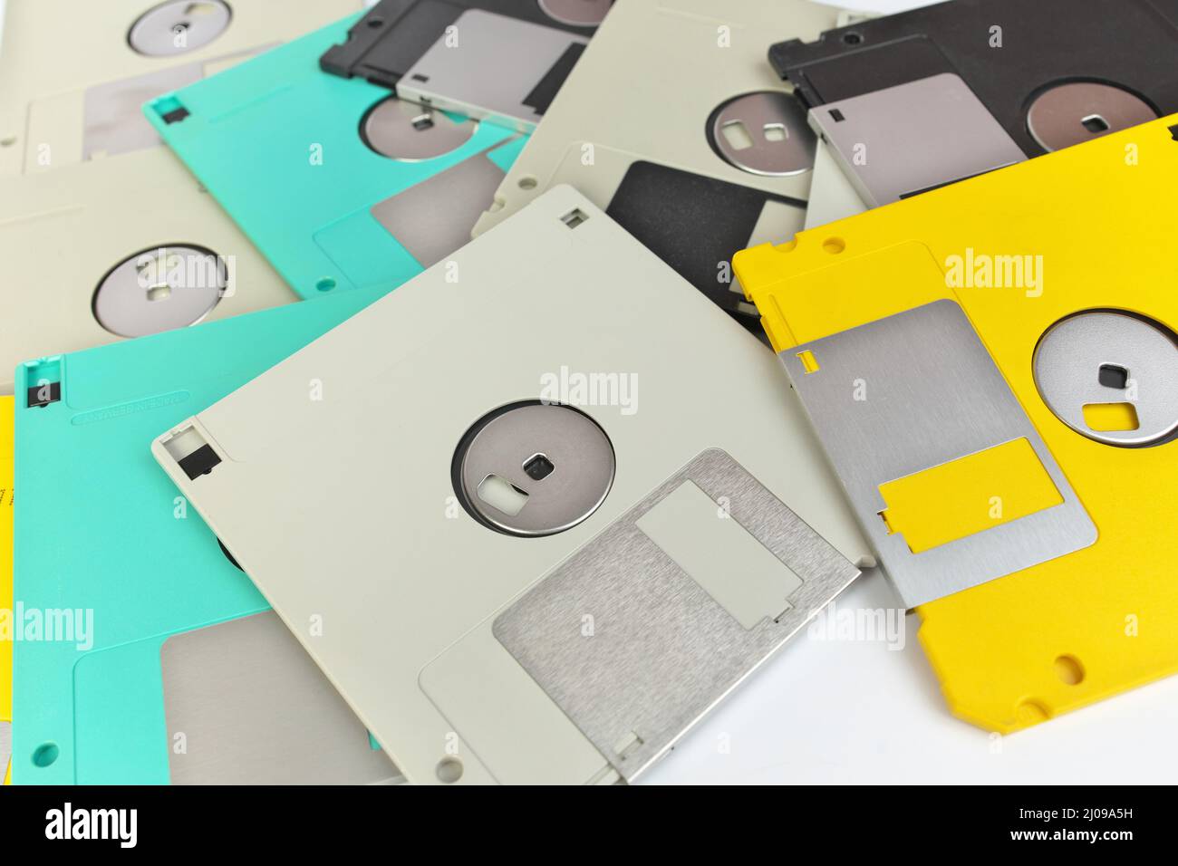 Full Frame Close up of 3.5 Inch Floppy disks for background. Retro ...