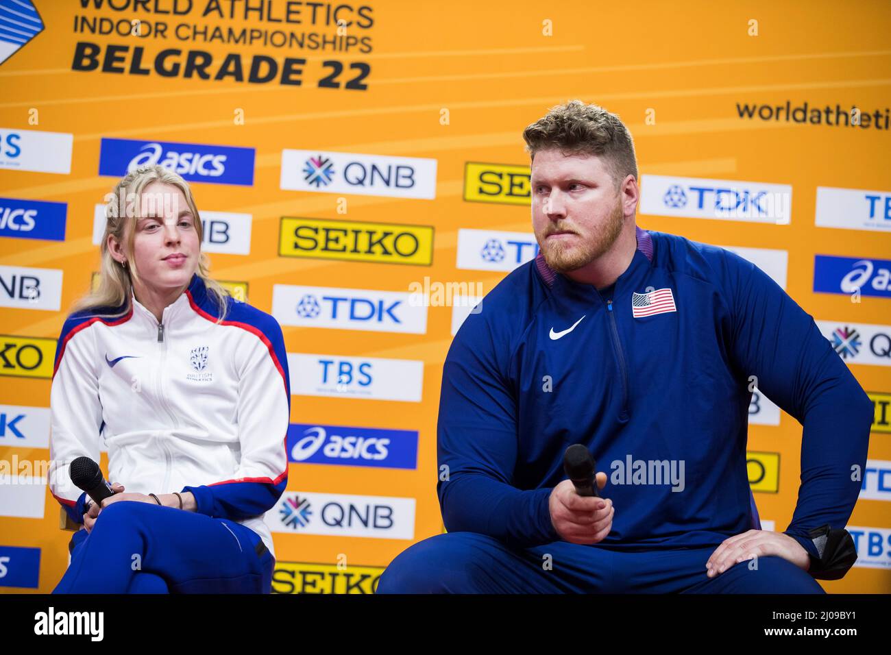 Belgrade, Serbia, 17th March 2022. Keely Hodgkinson of Great Britain ...