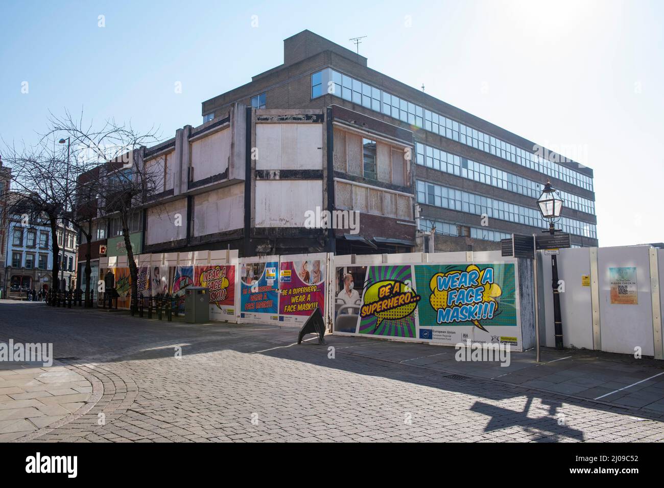 Demolition of the old Broadmarsh Shopping Centre in Nottingham City ...