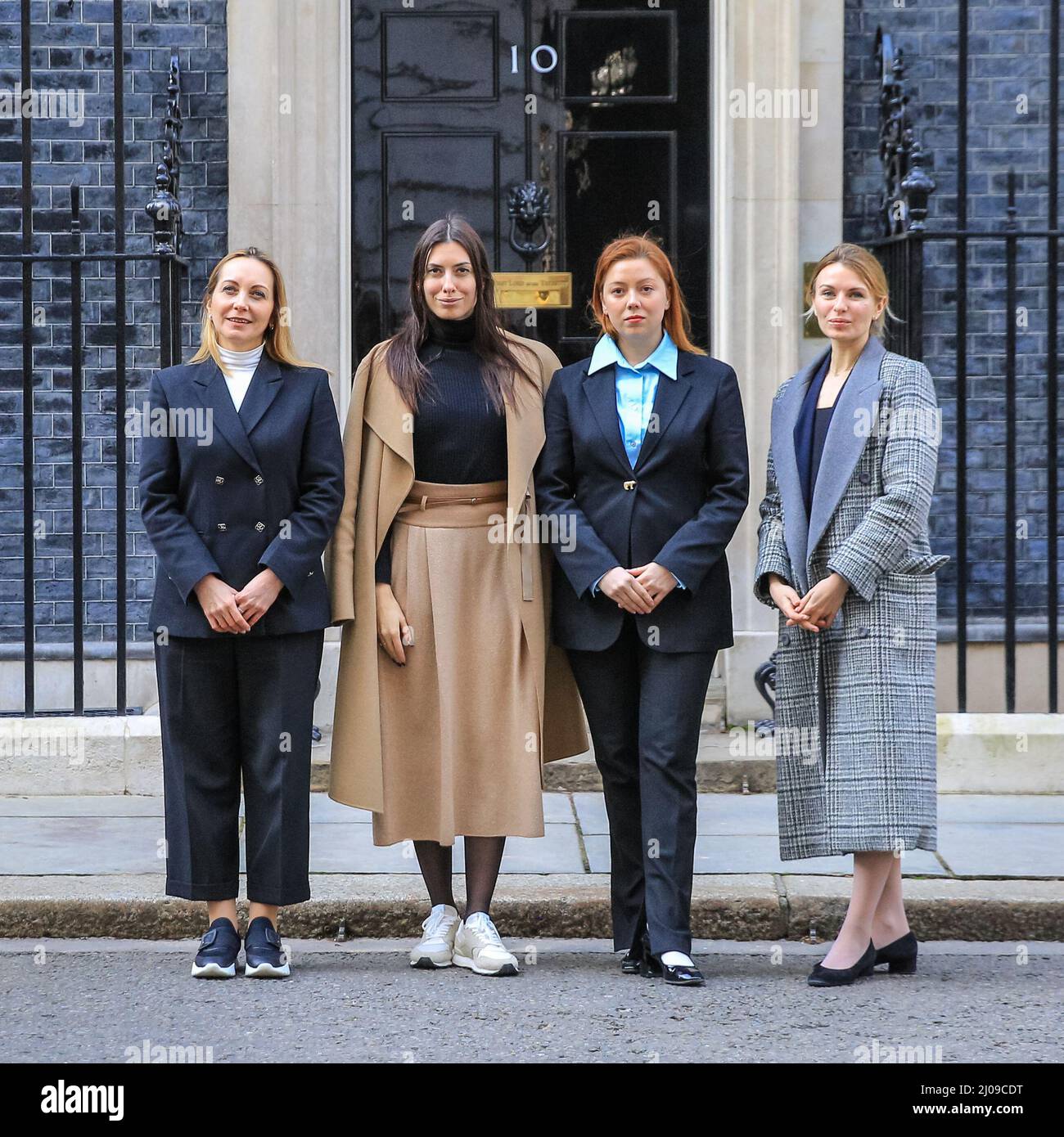 London, UK. 17th Mar, 2022. Four female Ukrainian MPs, Lesia Vasylenko ...