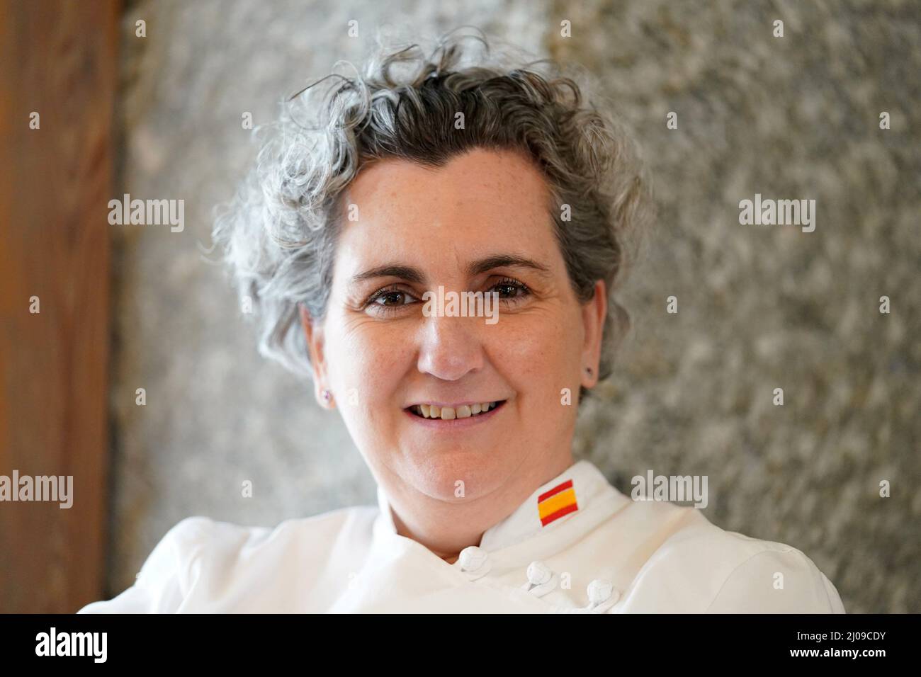 Spanish chef Pepa Muñoz performs a show-cooking at Rodilla Callao store ...