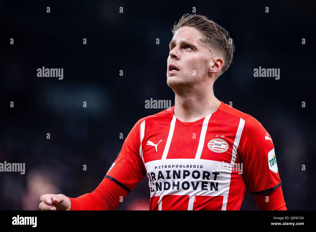 Copenhagen, Denmark. 17th Mar, 2022. Joey Veerman (23) of PSV Eindhoven ...
