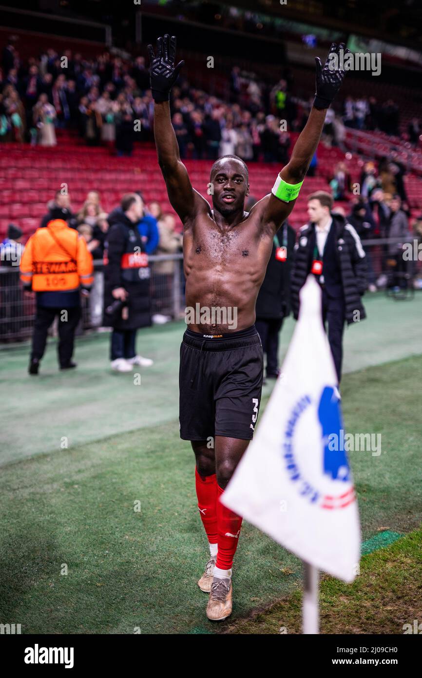 Copenhagen, Denmark. 17th Mar, 2022. Jordan Teze (3) of PSV Eindhoven ...