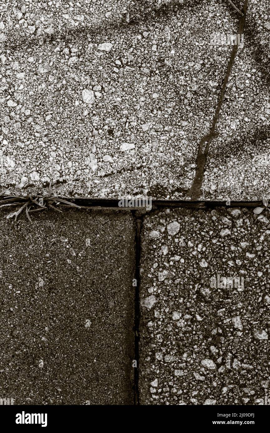 Top view of a textured brick tile ground in greyscale Stock Photo - Alamy