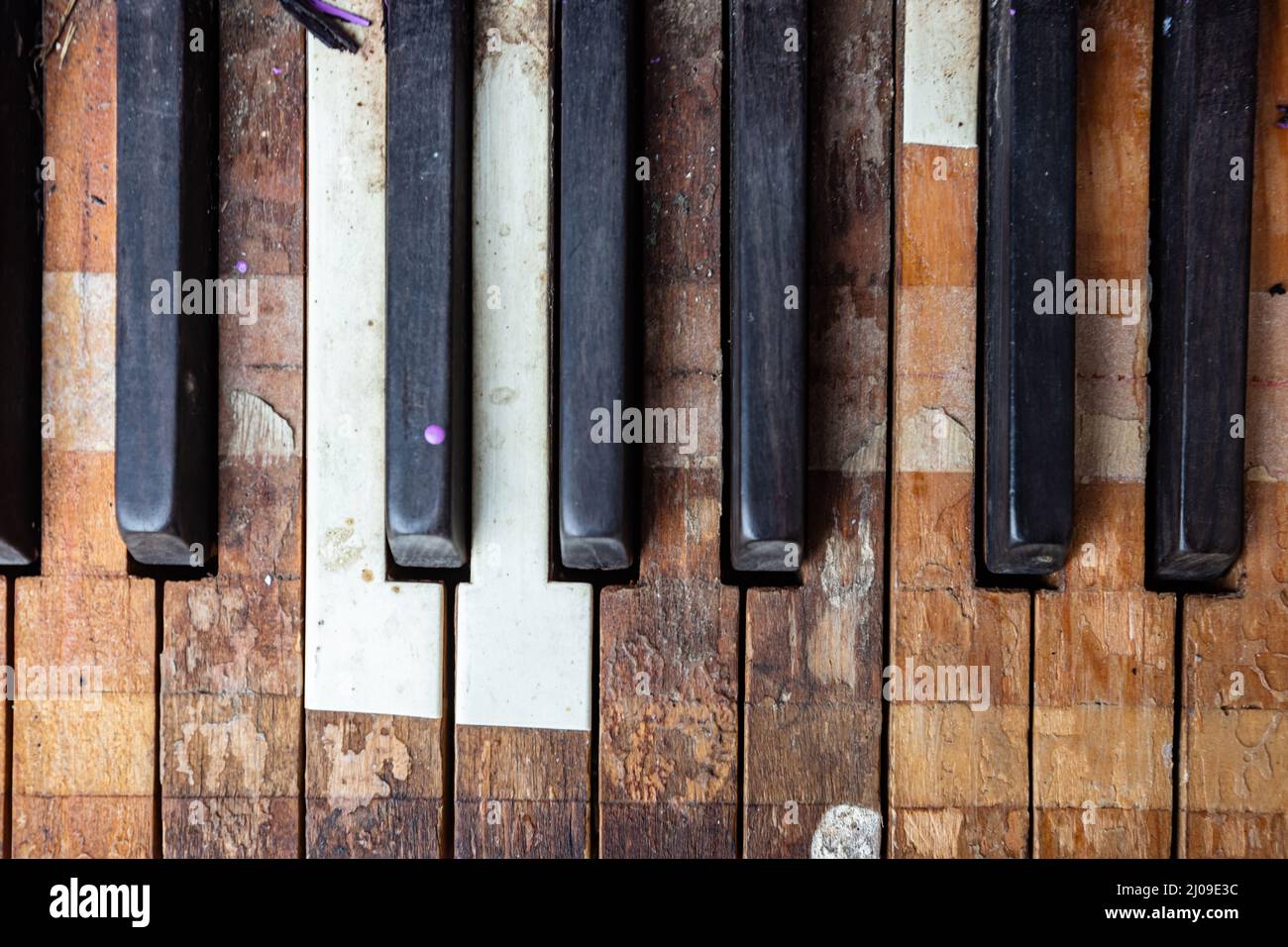 Old broken pianoforte hi-res stock photography and images - Alamy