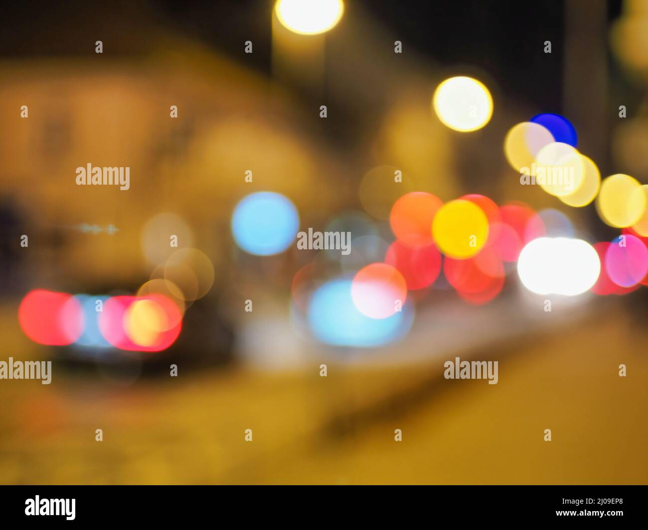 Bokeh filter background with brown lights against an out of focus street Stock Photo - Alamy