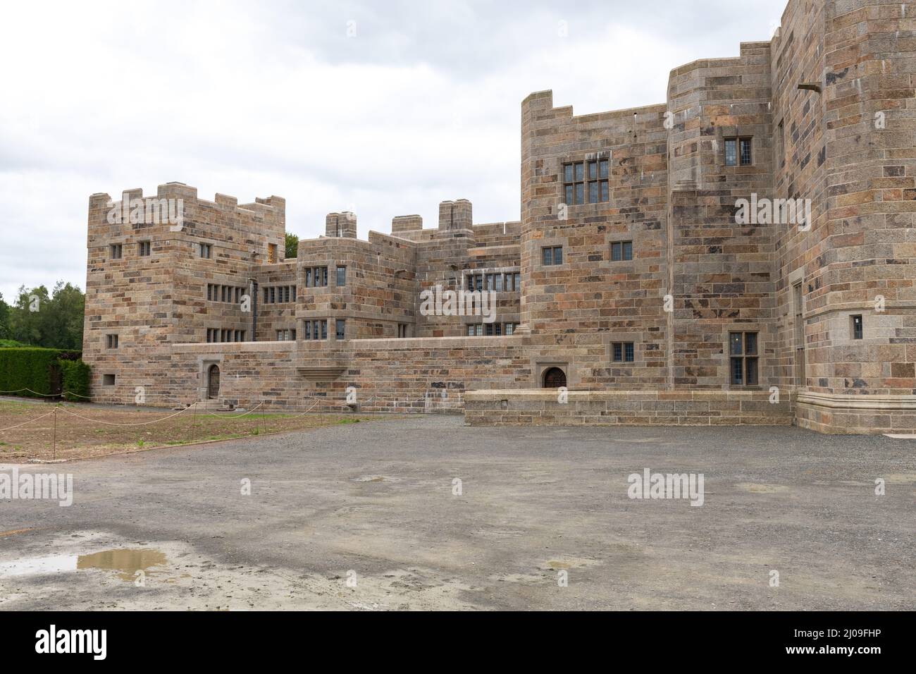 Drewsteignton.Devon.United Kingdom.July 31st 2021.View of castle Drogo ...
