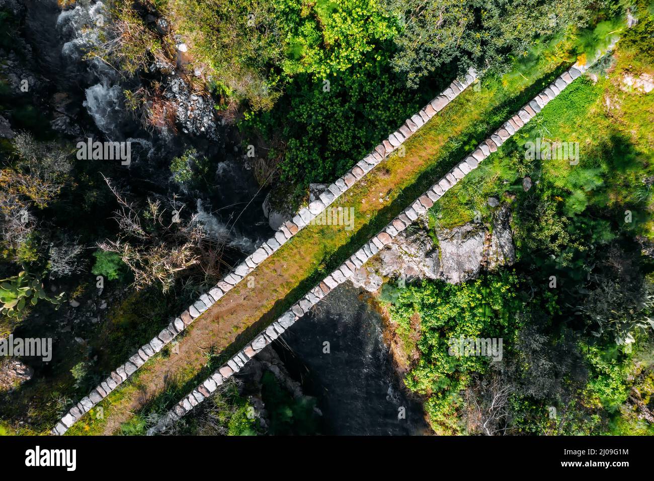 Overhead view of Akapnou bridge. Limassol District, Cyprus Stock Photo ...
