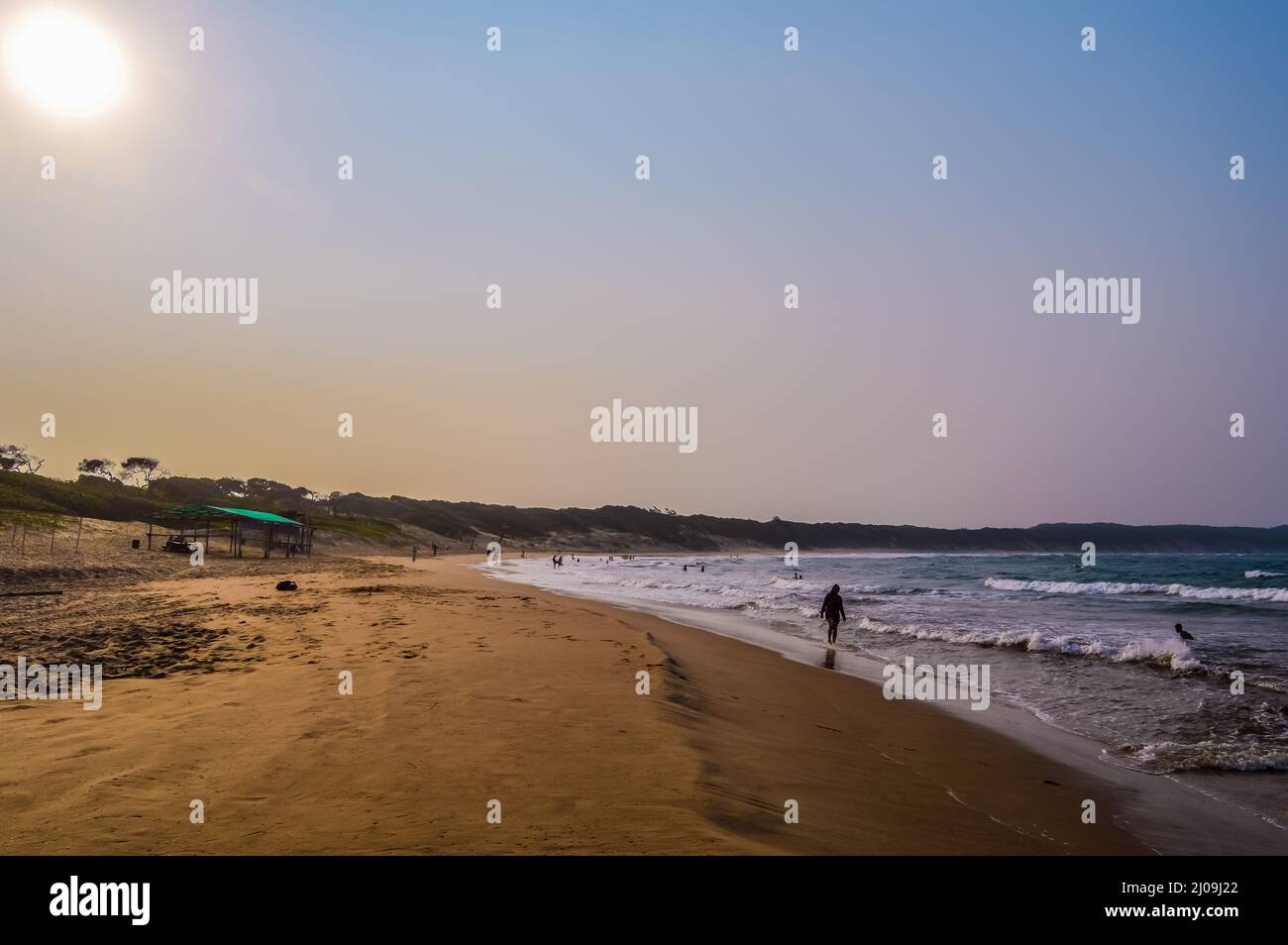Landscape of Sodwana bay beach in Isimangaliso in Southern Africa Stock ...