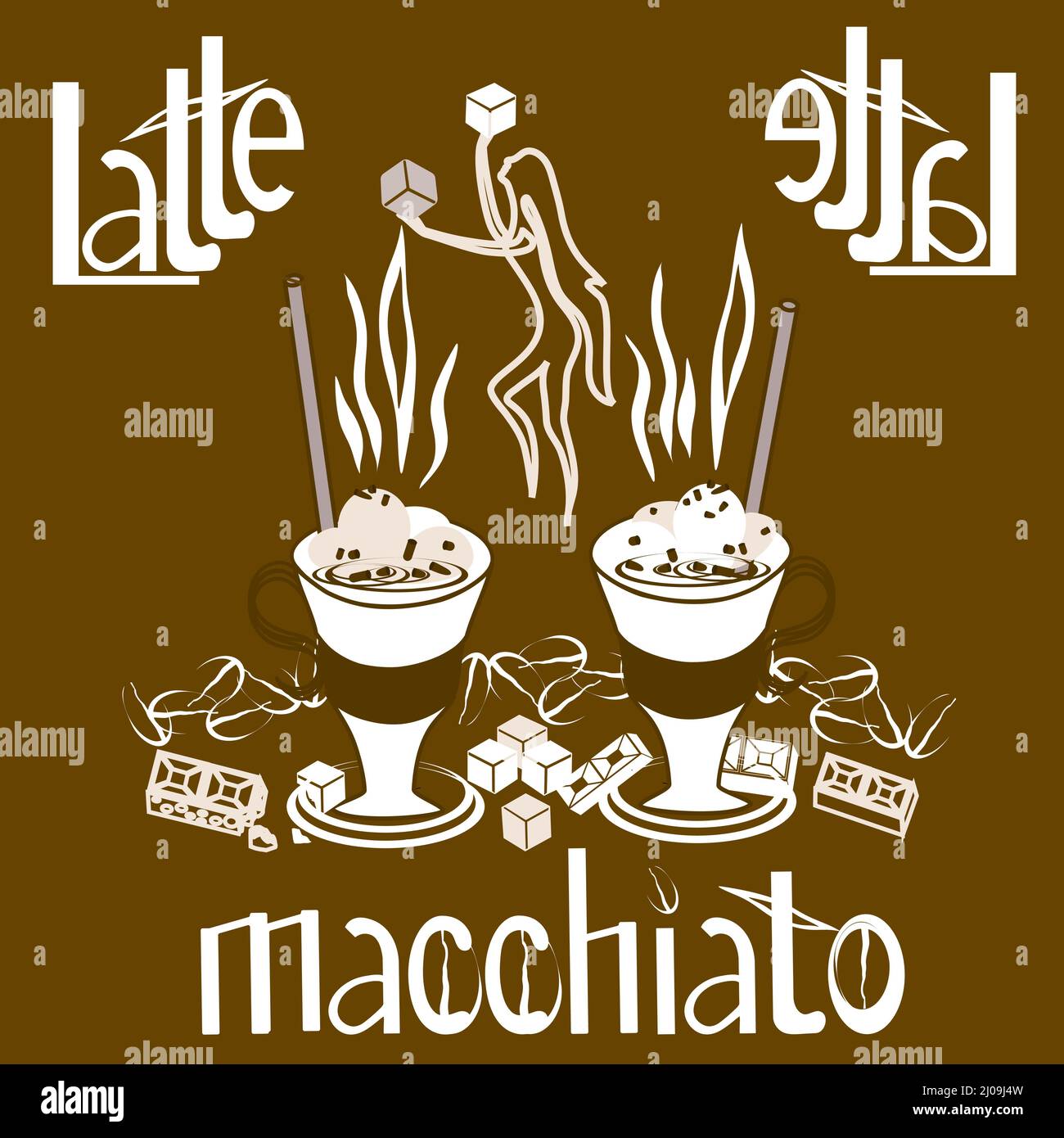 Disposable cup hot chocolate Stock Vector Images - Alamy