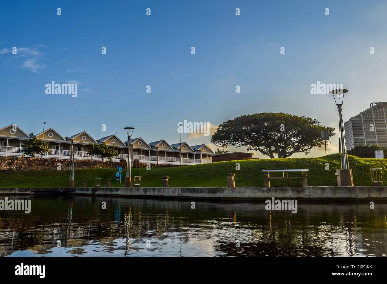 Scenic Gondola ride in Durban waterfront canal near Ushaka South Africa ...