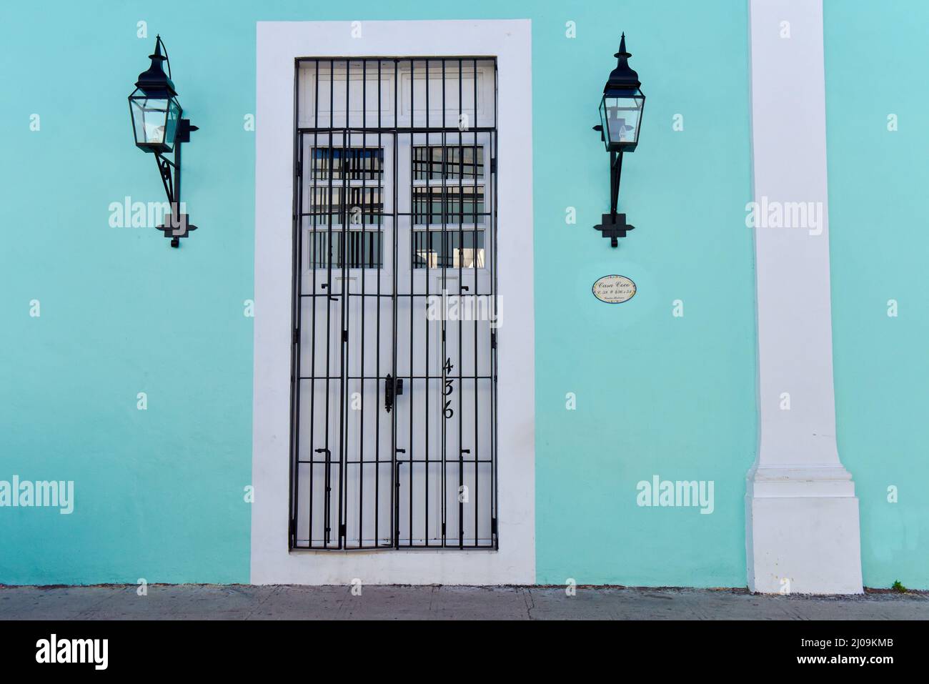 Restored colonial house, Merida Yucatan Mexico Stock Photo - Alamy