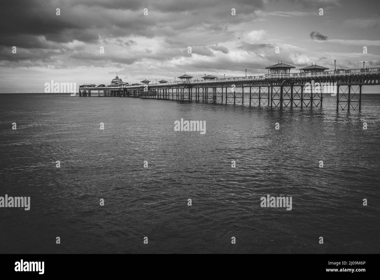 View from pier beach Black and White Stock Photos & Images - Alamy