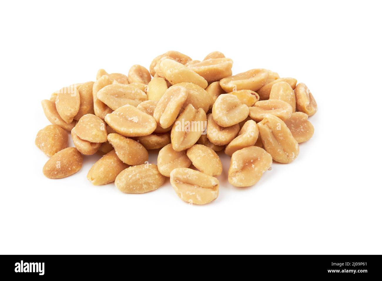 Salted peanuts isolated on a white background Stock Photo - Alamy