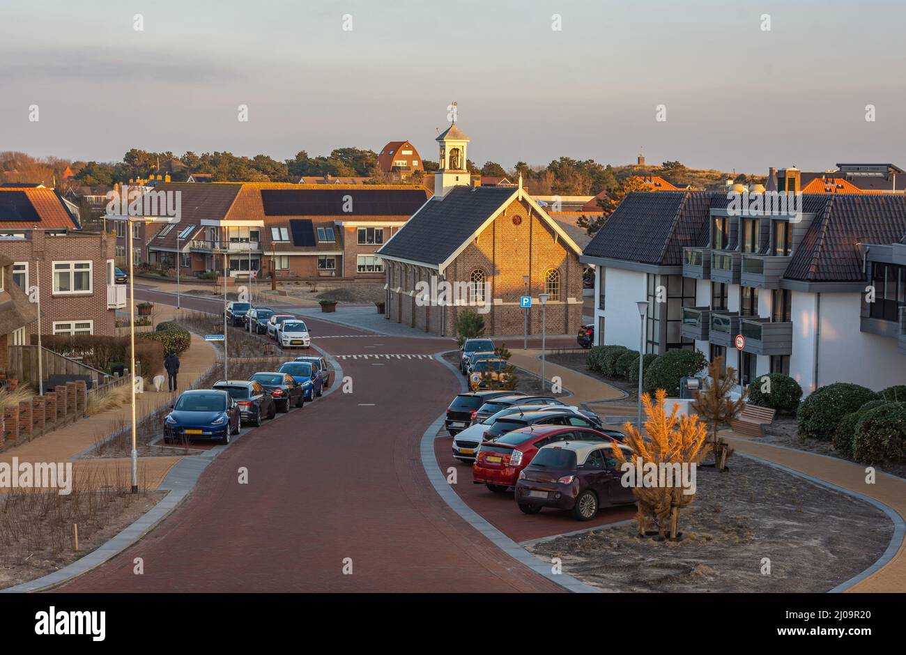 Landscape of dutch village Huisduinen which is a part of the ...
