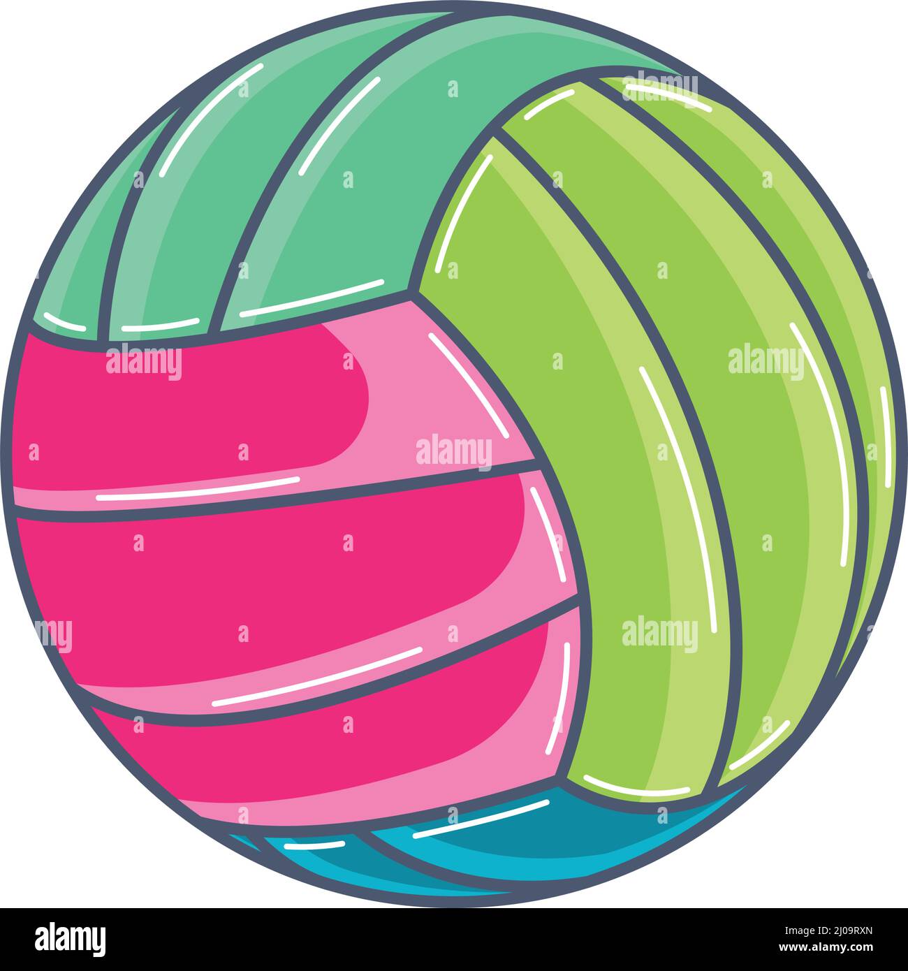Colorful Volleyball Clipart