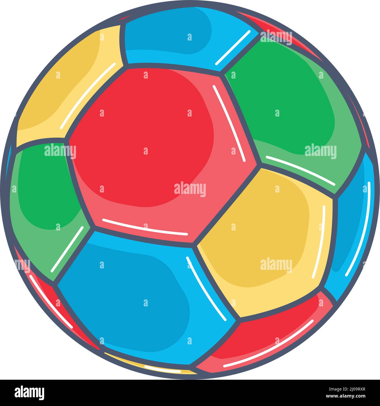 Isolated colored soccer ball toy icon flat design Vector Stock Vector ...