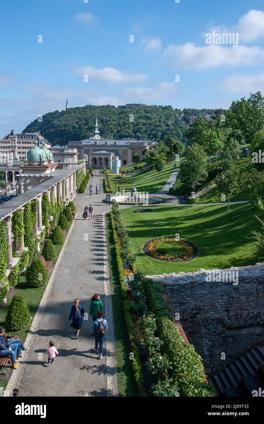 Castle Garden Bazaar, Budapest, Hungary, May 17, 2019. Renovated 19th ...