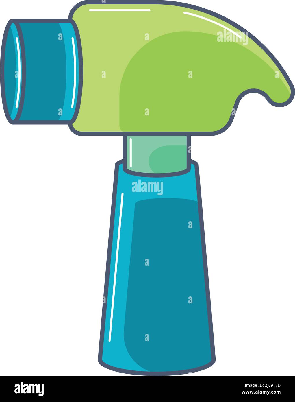 Isolated colored hammer toy icon flat design Vector Stock Vector Image ...