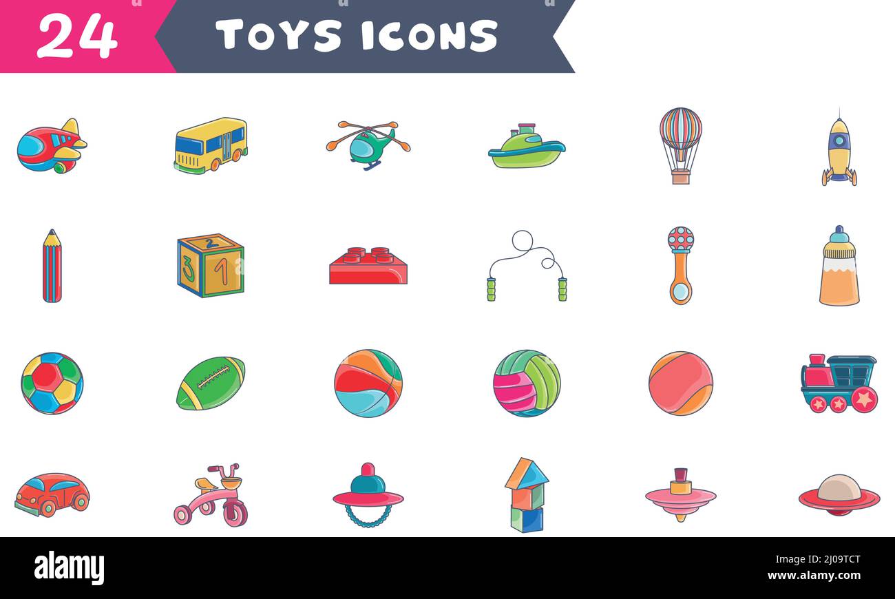 Set of different toy icons Vector Stock Vector Image & Art - Alamy