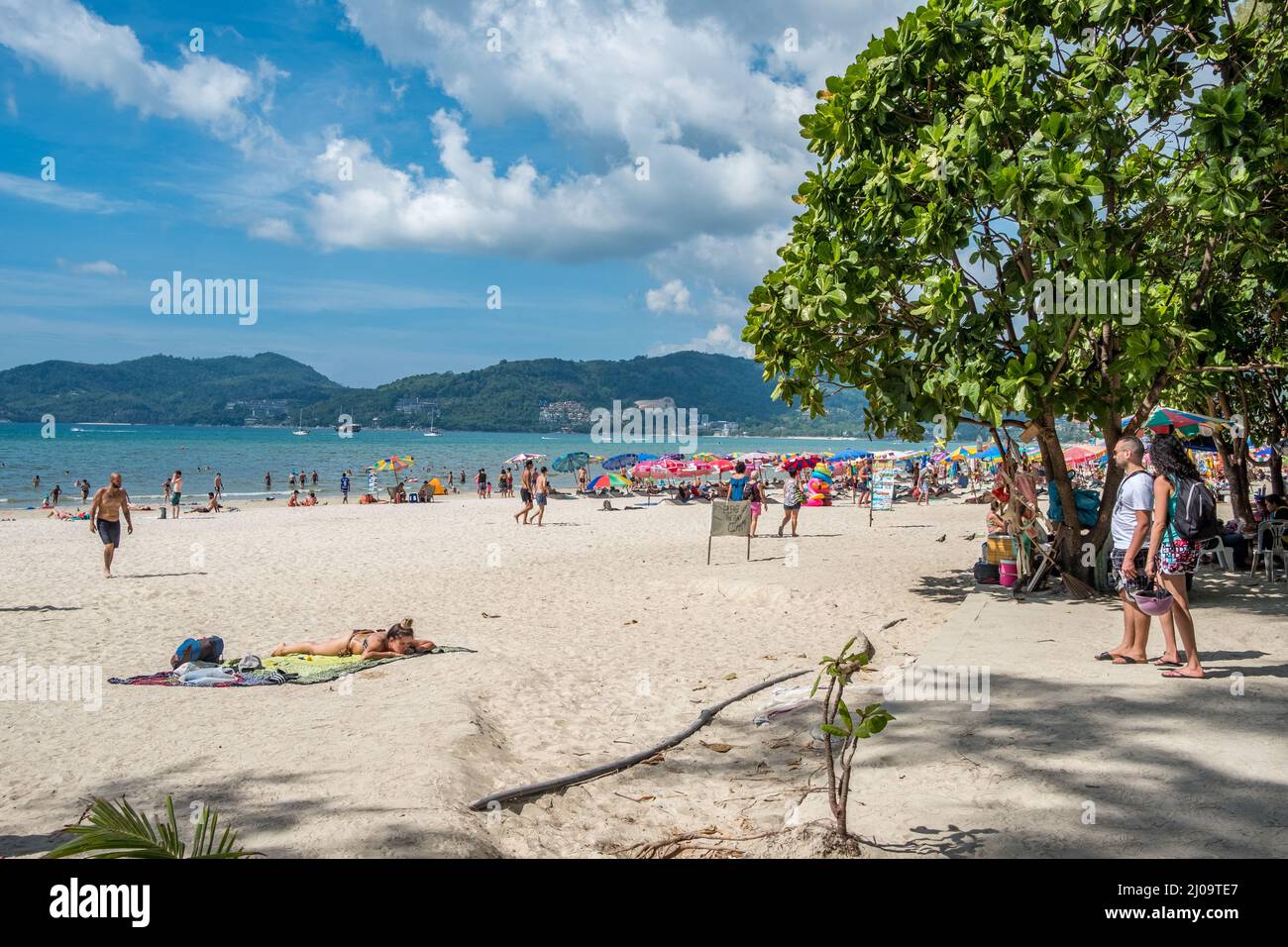 Beachlife at Paton Beach.Phuket is large island and a popular travel ...