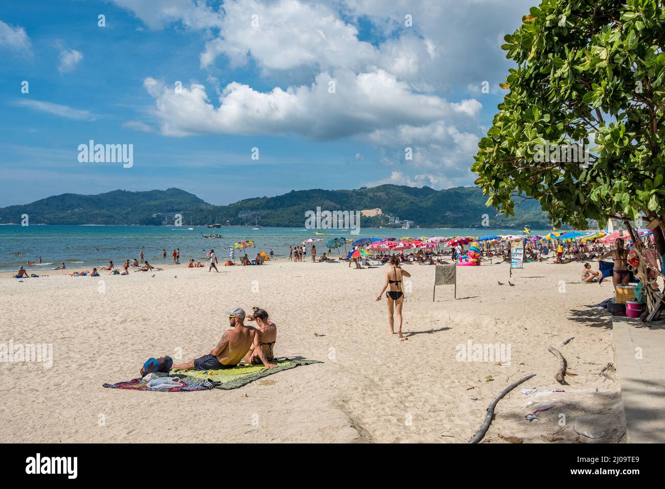 Beachlife at Paton Beach.Phuket is large island and a popular travel ...