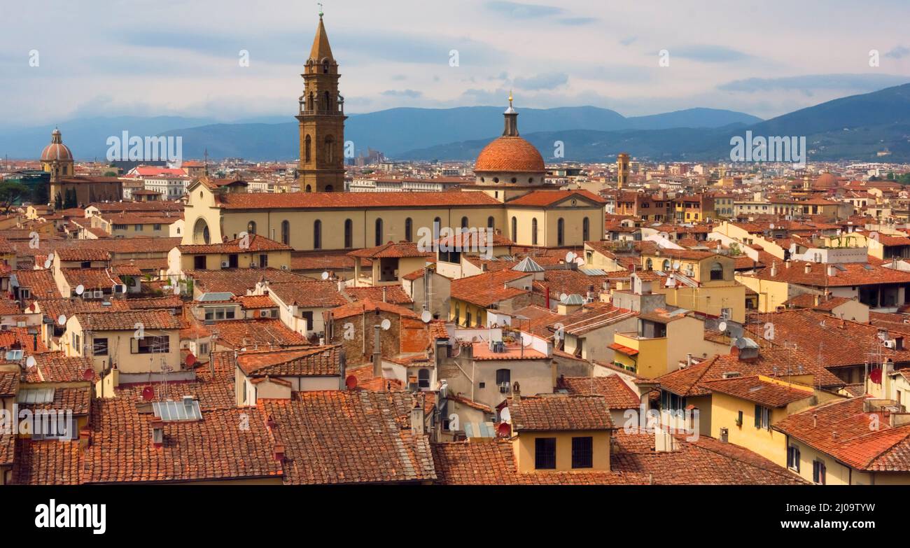 Florence skyline from above hi-res stock photography and images - Alamy