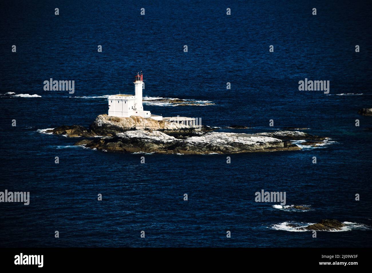 Bird's eye view of Triple Islands Lighthouse in Tripple Islands ...
