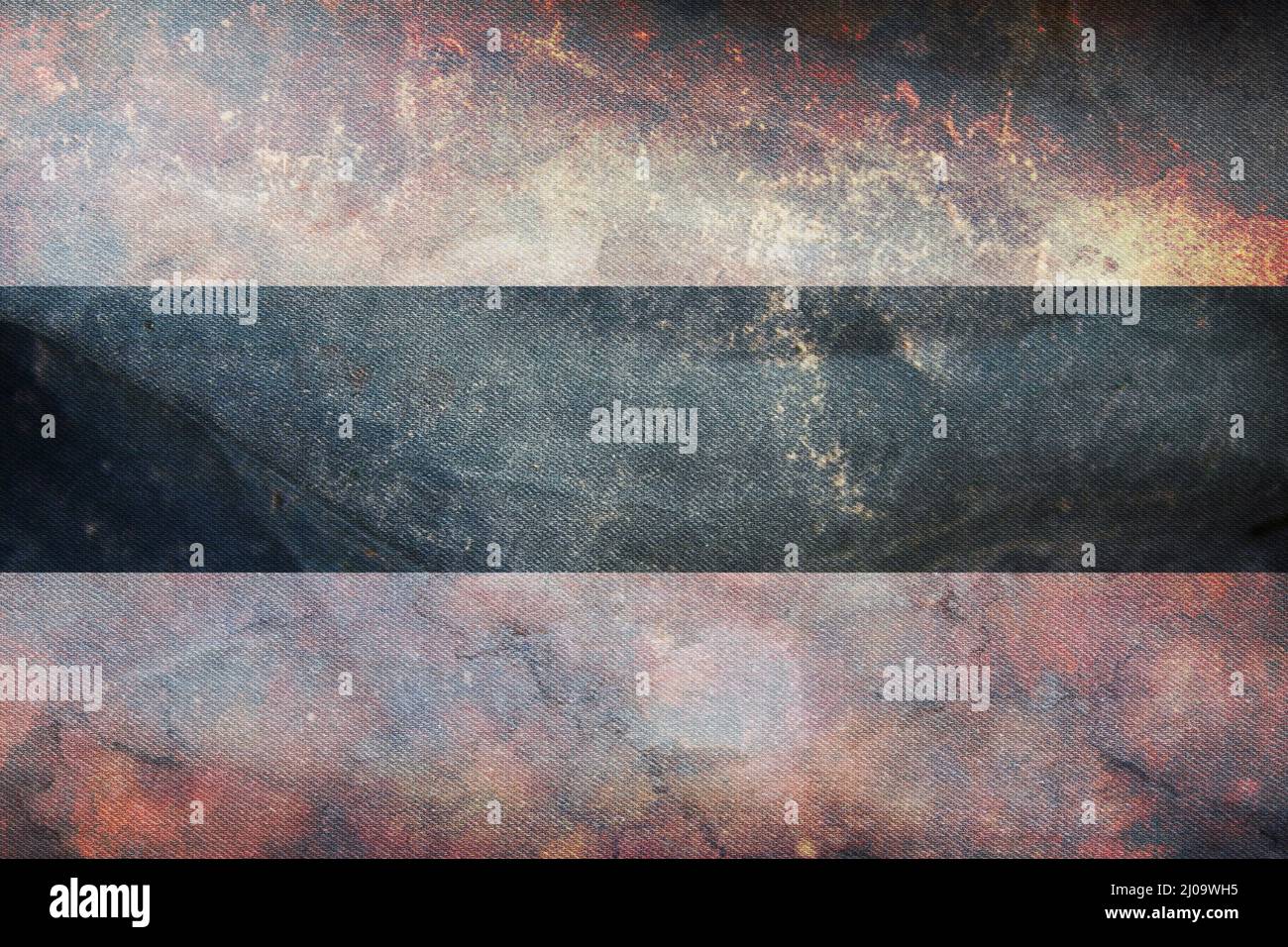 Top view of flag Delft, Netherlands. retro flag with grunge texture ...