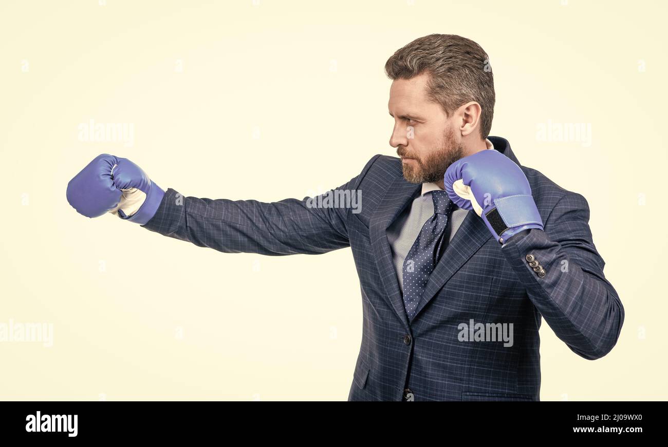 successful strong ceo boxer. relentless struggle and success Stock ...