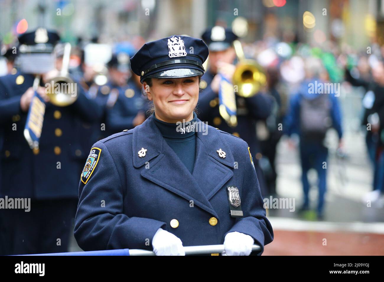 NEW YORK, NEW YORK - March 17, 2022: The New York State Police Band ...