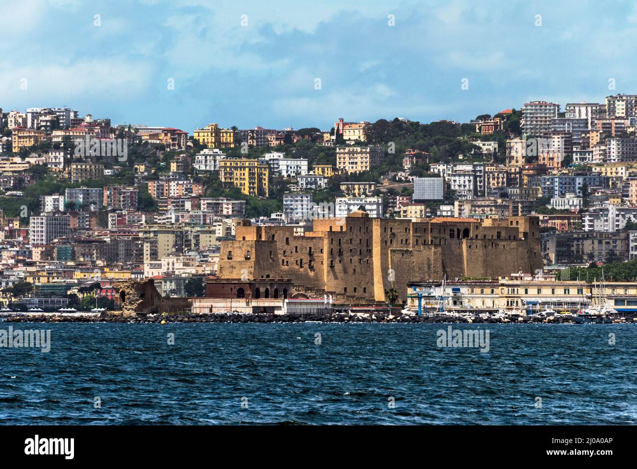 Buildings on the waterfront, Naples, Campania Region, Italy Stock Photo ...