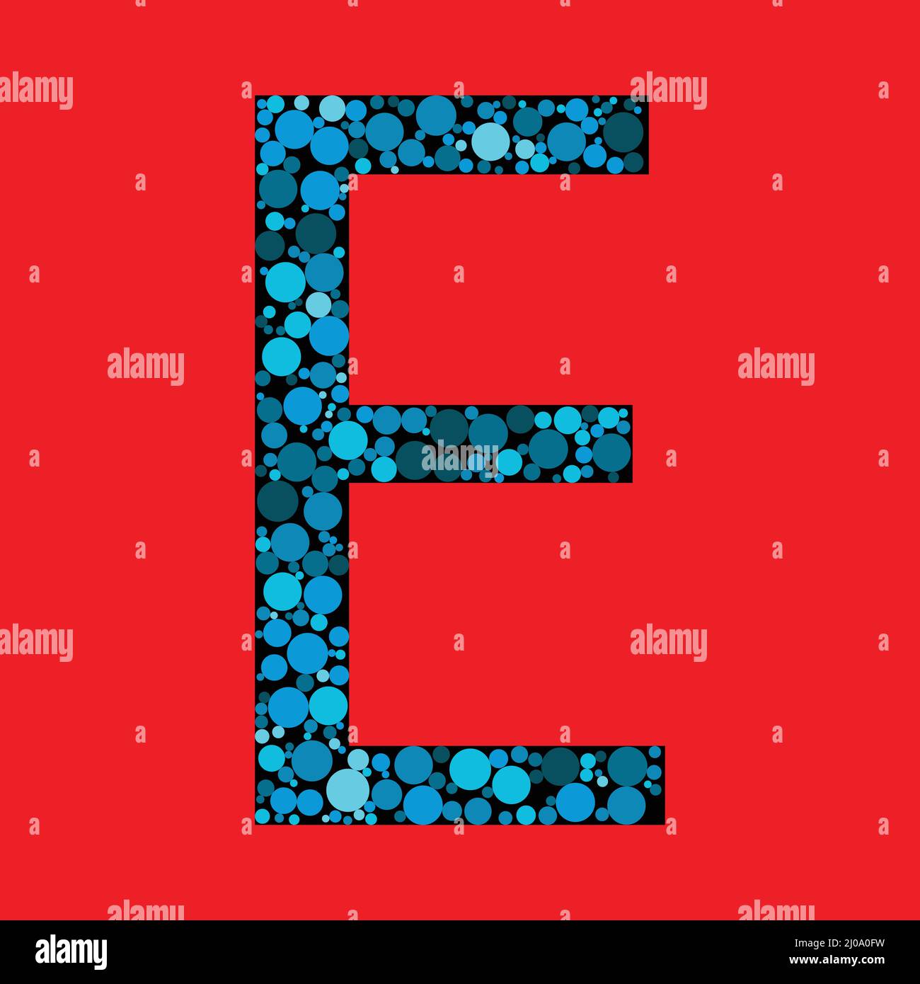 Capital Letter E. Vector abstract alphabet design. Letter fill with the ...