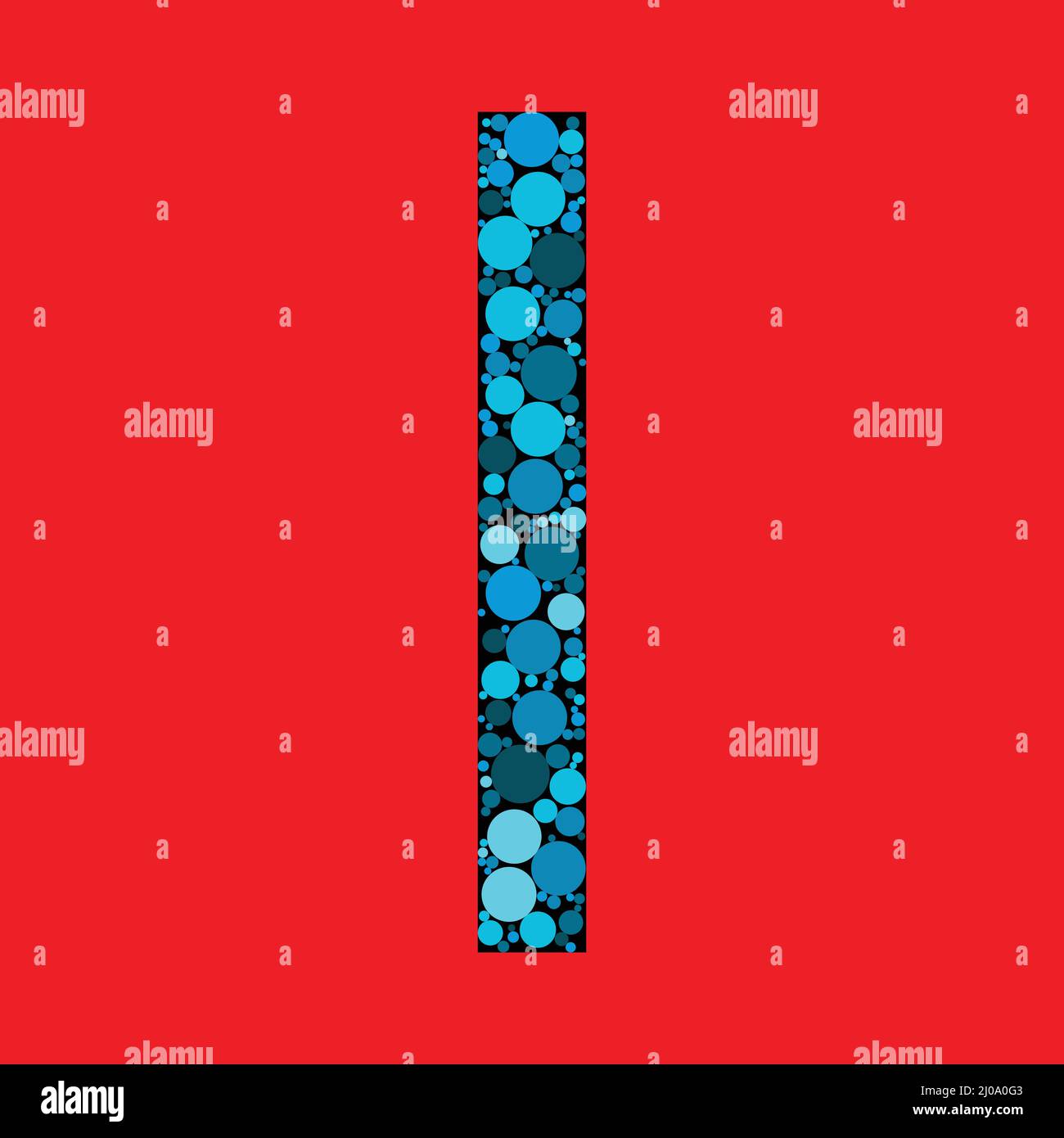 Capital Letter I. Vector abstract alphabet design. Letter fill with the ...