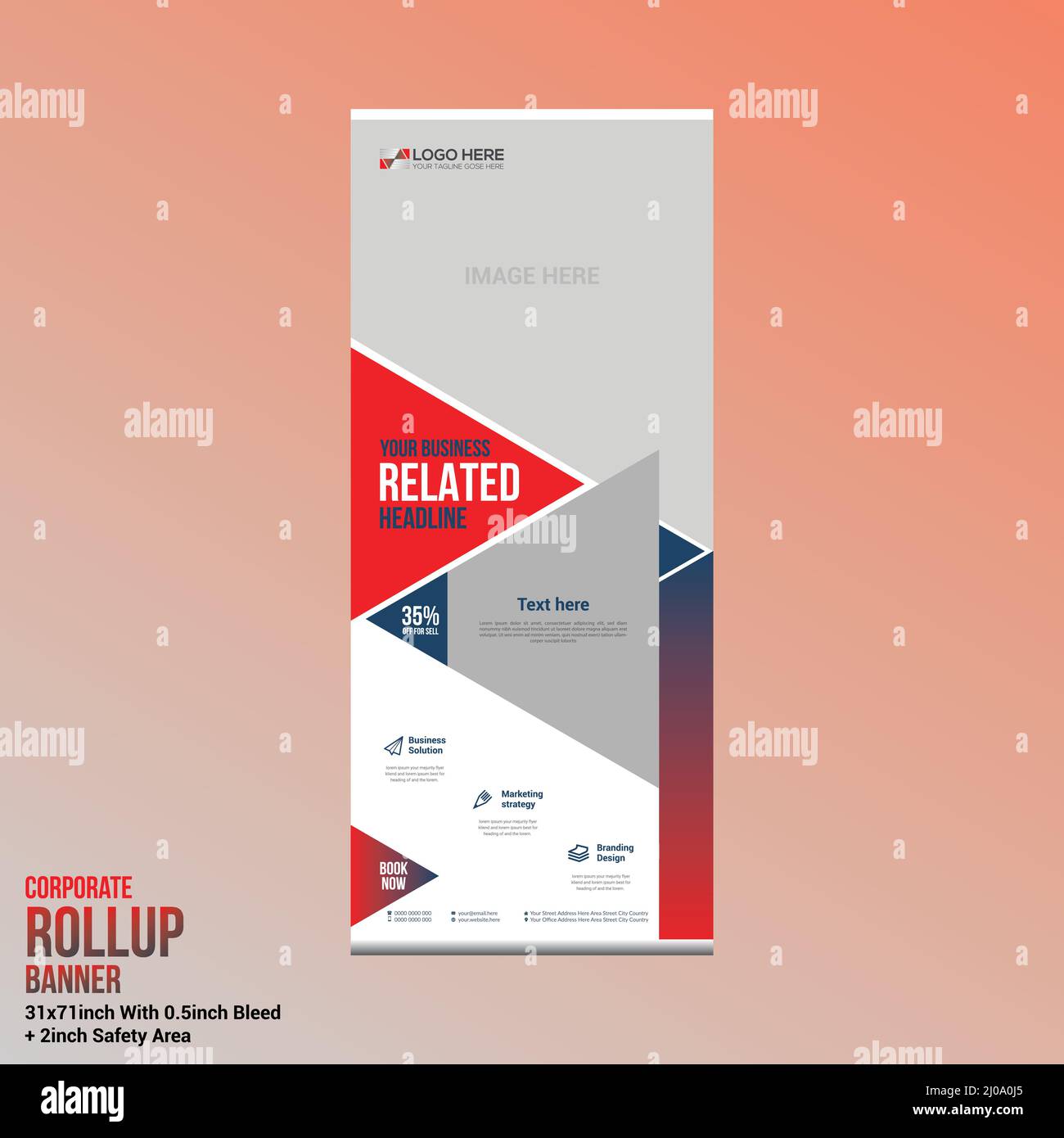 vector roll up banner design Stock Vector Image & Art - Alamy