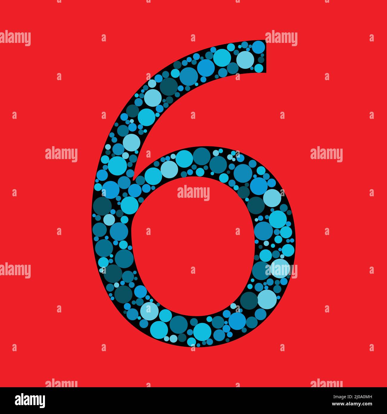 3d number six in Stock Vector Images - Alamy