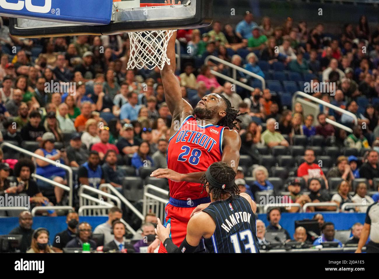 Orlando, Florida, USA, March 17, 2022, Detroit Pistons Center Isaiah ...