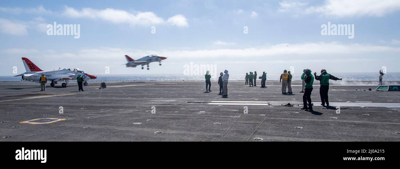 220316-N-NH257-1050 PACIFIC OCEAN (Mar. 16, 2022) A T-45C Goshawk, from ...