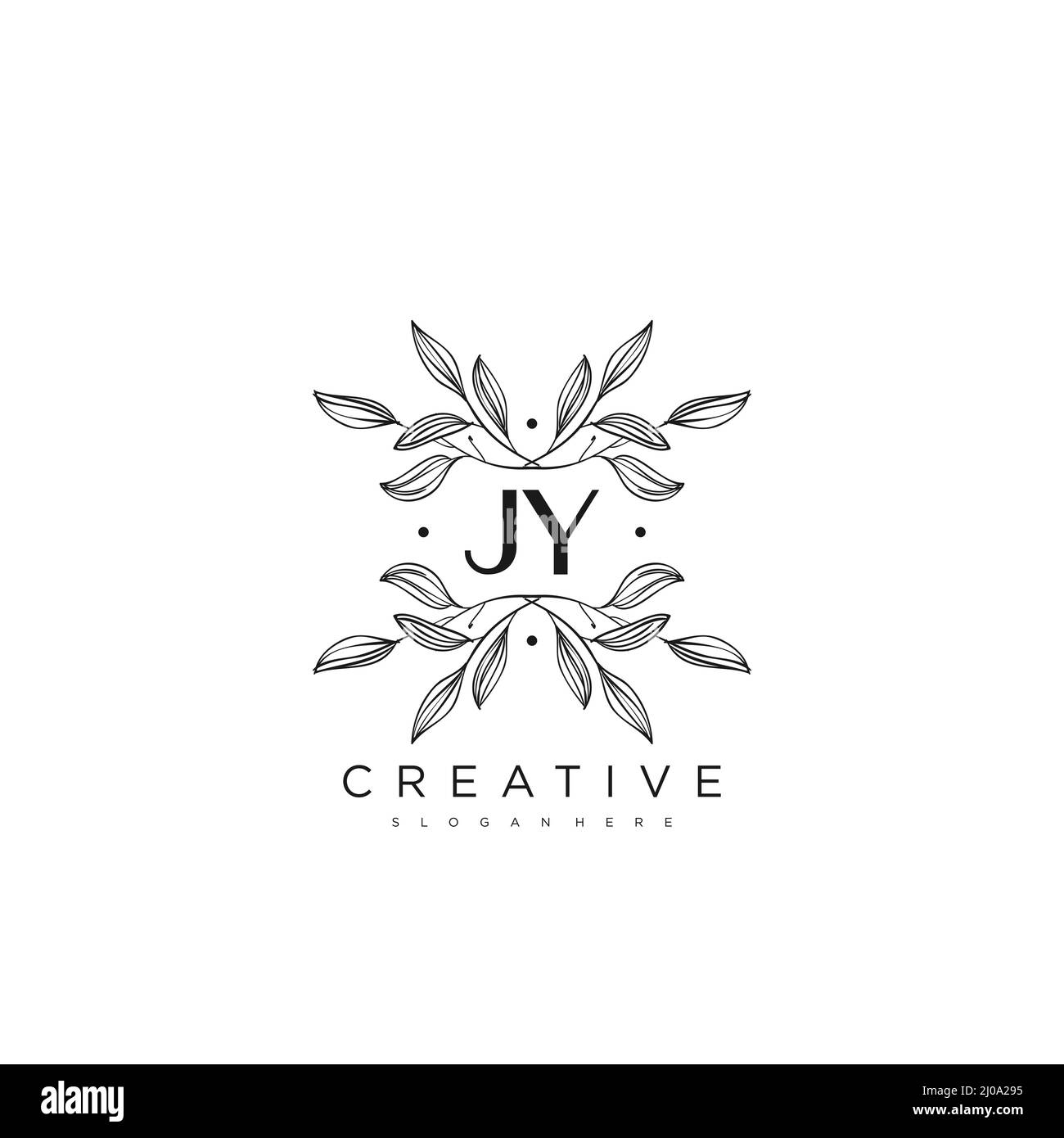 JY Initial Letter Flower Logo Template Vector premium vector Stock ...