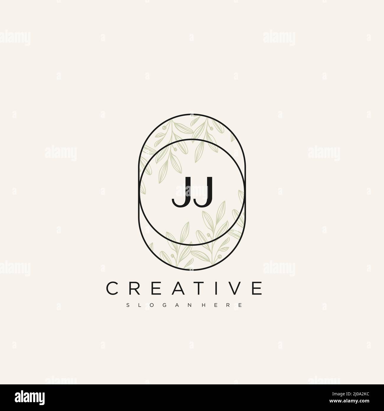 JJ Initial Letter Flower Logo Template Vector premium vector Stock ...