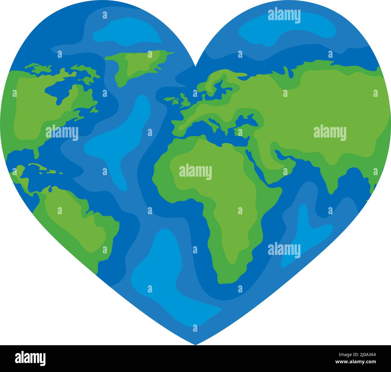 heart shaped planet earth Stock Vector Image & Art - Alamy