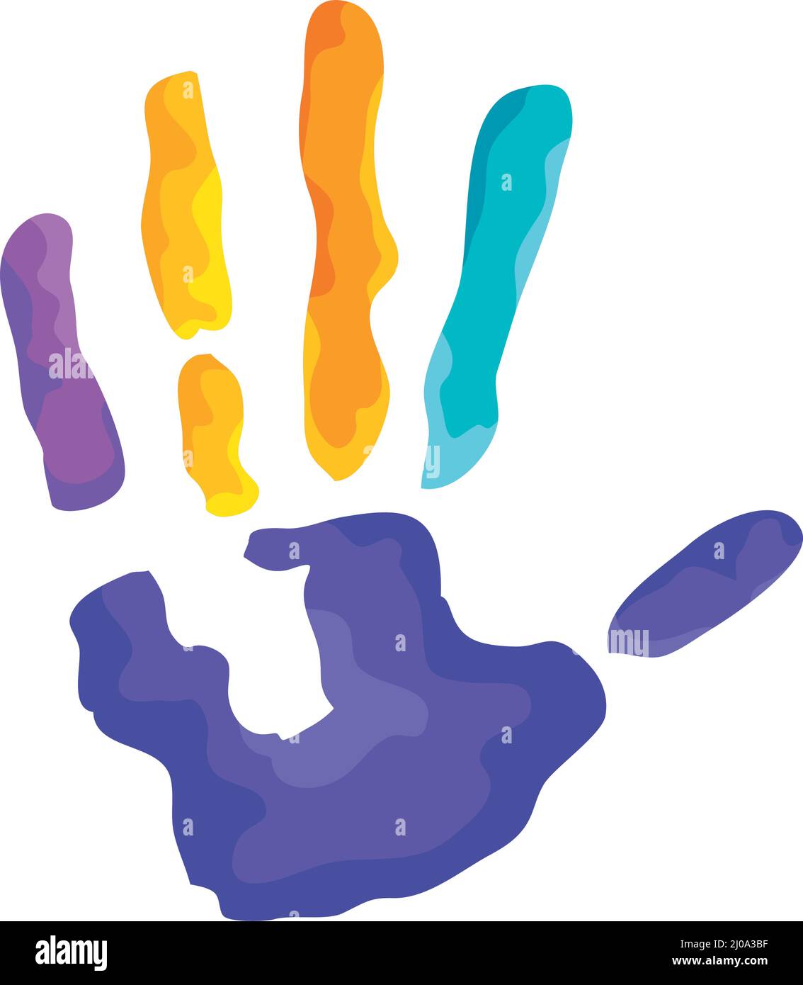 hand print painted Stock Vector Image & Art - Alamy