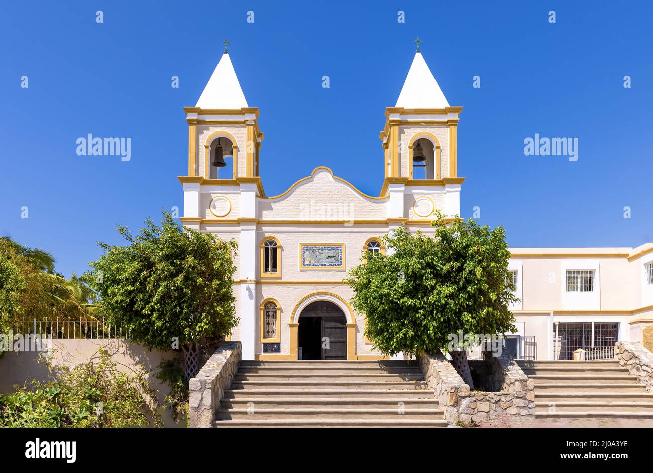 Mexico, colonial streets and colorful architecture of San Jose del Cabo ...